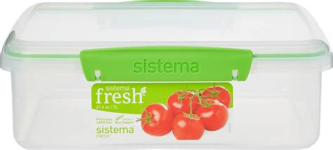 Sistema Fresh Collection Rectangle Food Storage Container 8 4 Cup