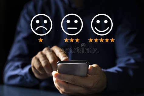 Professional Caucasian Male Man Using Smartphone To Review Customer