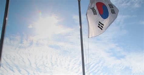 태극기 게양하는 박세리
