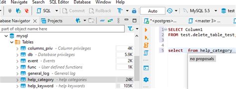 Table Column Name Autocomplete Does Not Work As Expected Whith Global Search · Issue 18778