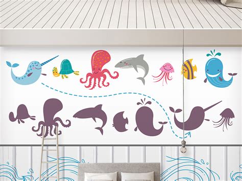 Купити фотошпалери Малюнки морських тварин недорого в магазині Сфінкс