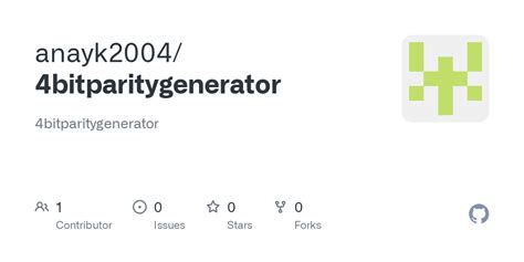 Github Anayk2004 4bitparitygenerator 4bitparitygenerator