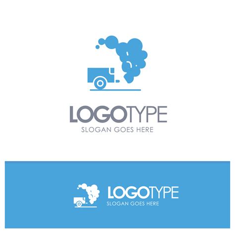 Dump Environment Garbage Pollution Blue Solid Logo With Place For Tagline 13290350 Vector Art At