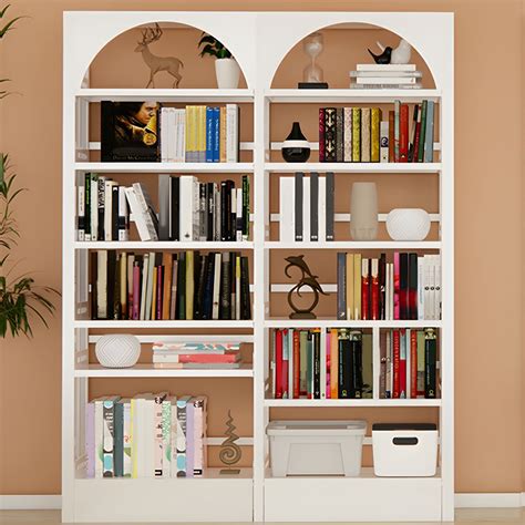 Sleek Steel Vertical Bookcase With 5 Shelves And Open Back Design