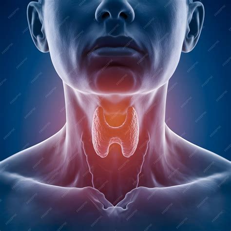 Swollen Thyroid Gland In The Neck Premium Ai Generated Image