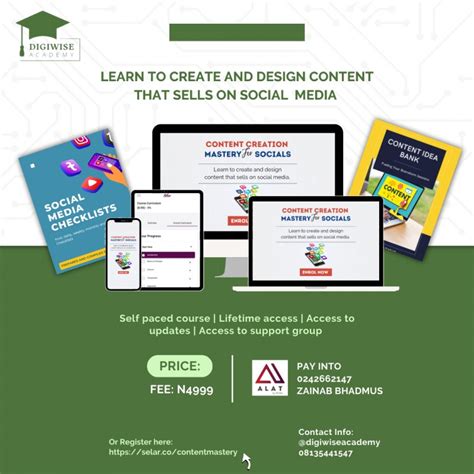 Buy Content Creation Mastery For Socials By Zainab Bhadmus On Selar