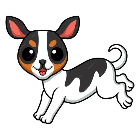 Cute Dibujos Animados De Perro Terrier De Rata Vector Premium
