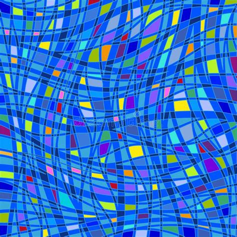 Colorful Waves Pattern Repeating Texture Stock Vector Illustration
