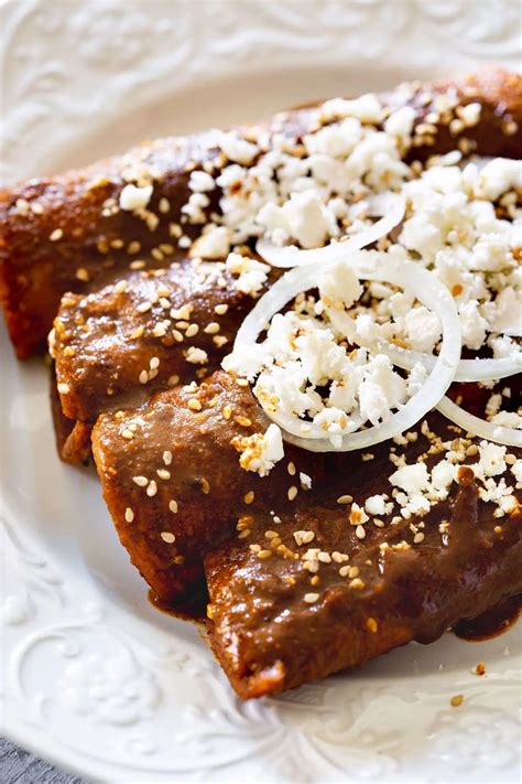 Enmoladas Easy Chicken Mole Enchiladas Chicken Mole Chicken Mole