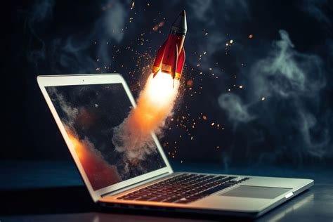 Rocket Laptop Rocket Computer Free Photo Illustration Rawpixel