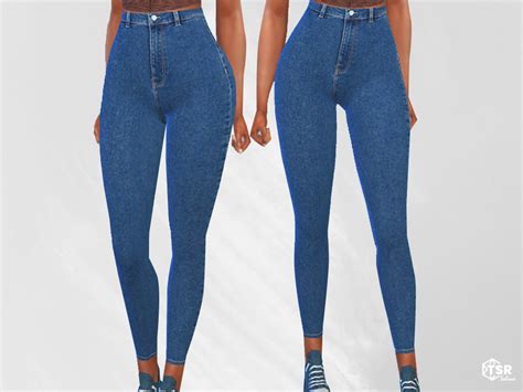 The Sims Resource Skinny Fit Blue Denim Jeans