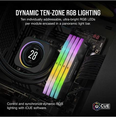 corsair vengeance rgb 192gb 4x48gb ddr5 dram desktop memory kit