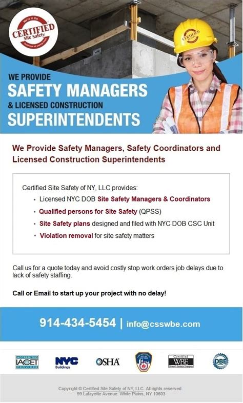 Safety Managers Certified Site Safety