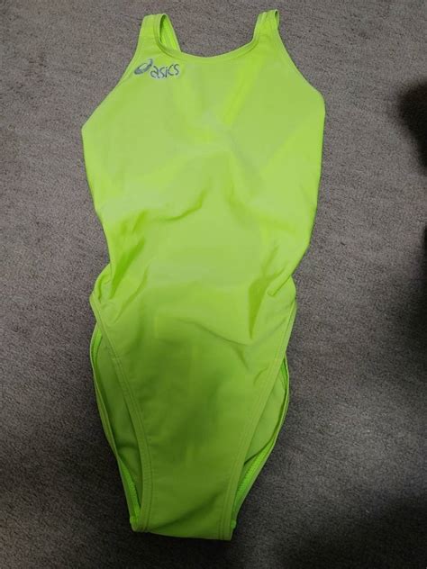 アシックス レディース Lサイズ 競泳水着 ハイレグ P2 Als46p 蛍光イエロー 激レア品 ワンピース ｜売買されたオークション情報