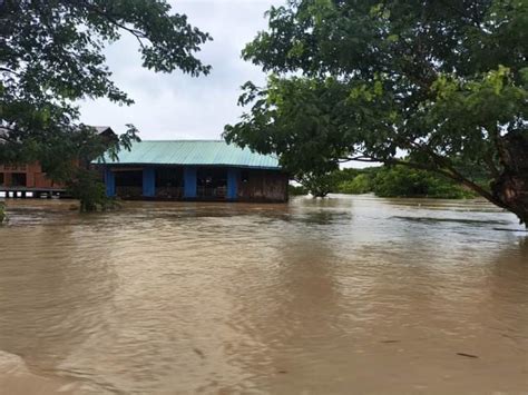 အုတ်ဖိုမြို့နယ်တွင် မိုးသည်းထန်စွာရွာသွန်းပြီး မြစ်မခမြစ်ရေဝင်ရောက်မှုက