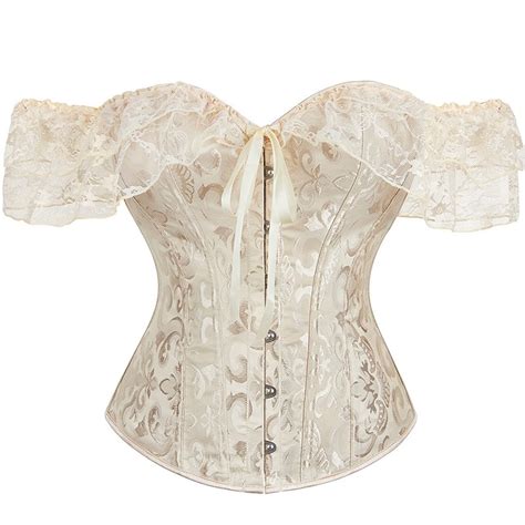 Plus Size Jacquard Lace Corset Top