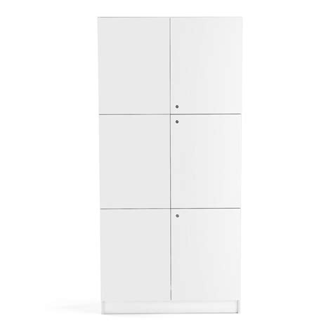 Lagerschrank Aus Holz Theo Mit 3 Flügeltüren 2100x1000x470 Mm Weiß