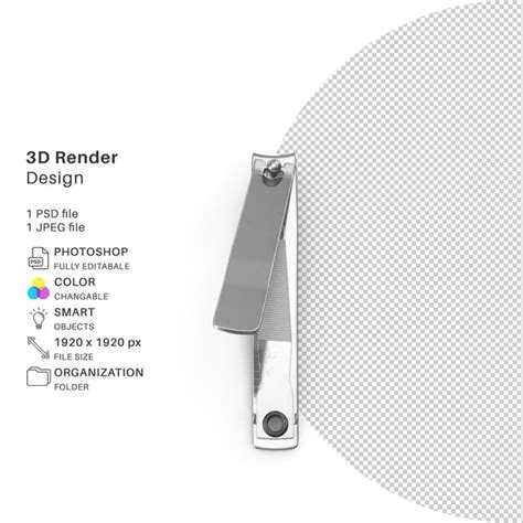 Cortador De Unhas Aberto Modelagem 3d Arquivo Psd Cortador De Unhas