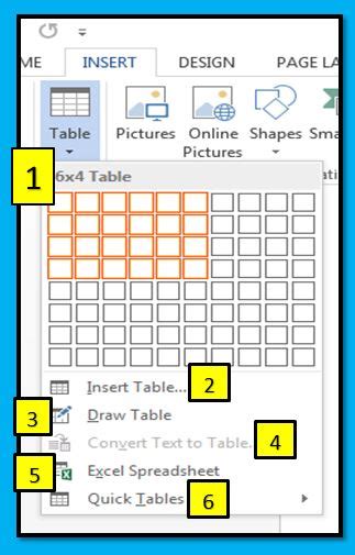 Important Qna Creating Tables In Ms Word 2016 Tutorialaicsip