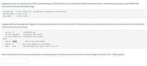 suppose you have a risc machine with a 1 6 ghz clock
