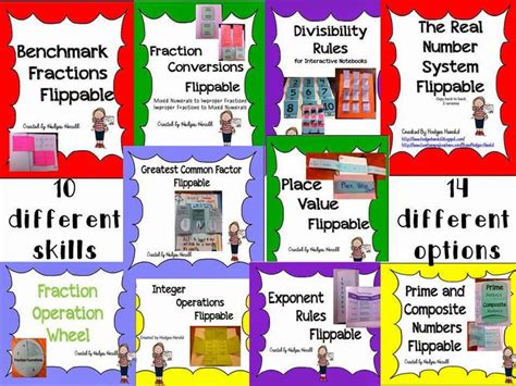 Inb Flippables Bundle Pack Tpt Math Interactive Notebook Fraction