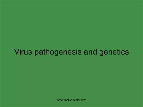 Pathogenesis Virus Ppt