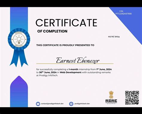 Earnest Ebenezer On Linkedin Webdevelopment Internship