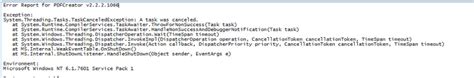 exception error pdfcreator pdfforge forums