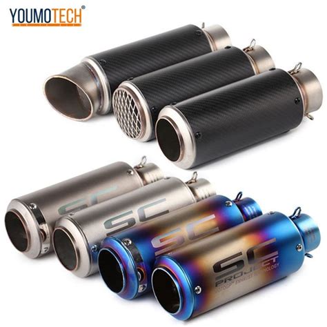 MM MM Universal Motorcycle Exhaust Muffler Pipe Modified Escape Power Pipe Motorbike Exhaust