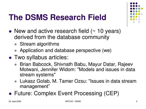 Ppt Data Stream Management Systems Dsms Introduction Concepts