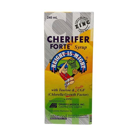 Cherifer Forte W Zinc Syrup 240ml Vitamin Supplements Pack Of 1