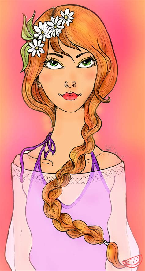 Hippy Dippy Flower Girl By Wateermeeloonn On Deviantart