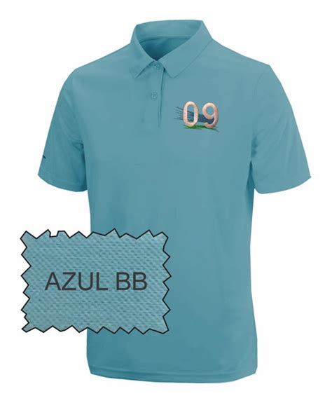 Camiseta Polo Bordada Azul Personalizada Com Logo Luxo Elo7