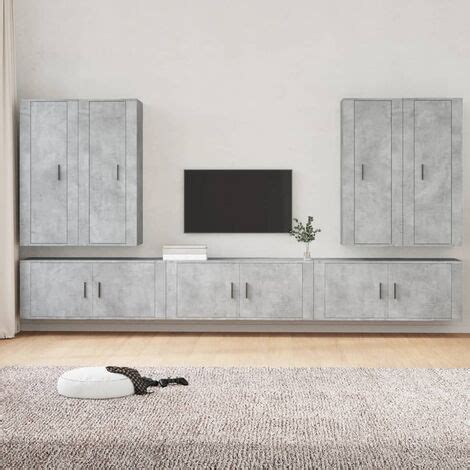 7 Pz Set Di Mobili Porta TVMobili TVTavolino TVMobile Da Soggiorno