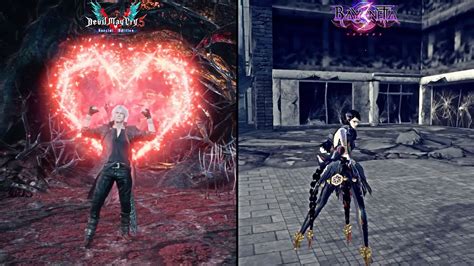 Devil May Cry 5 Dante Vs Bayonetta 3 Comparison Youtube