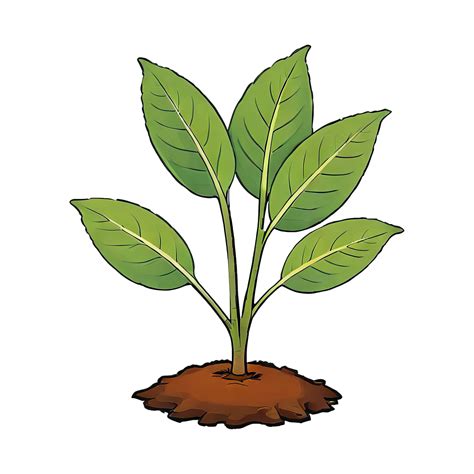 Ai Generated New Plant Hand Drawn Cartoon Style Illustration Png