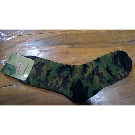 Jual Kaos Kaki Pdl Standar TNI Warna Hijau Loreng Merek Harpist
