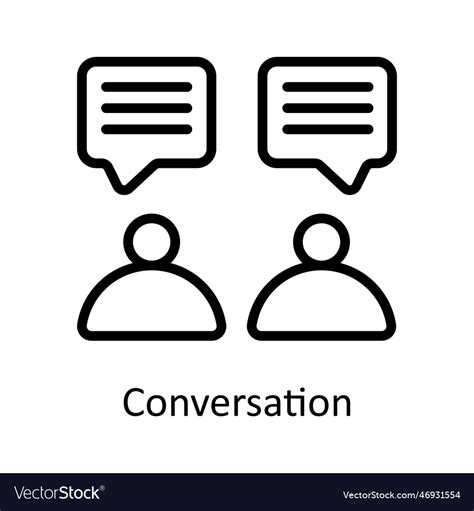 Conversation Outline Icons Simple Stock I Vector Image