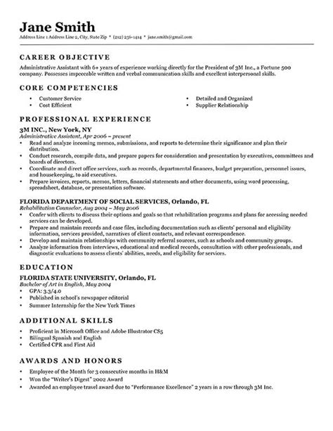 Free Classic Resume Templates In Microsoft Word Format Creativebooster
