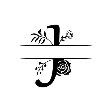 Premium Vector Initial J Decorative Monogram Split Letter Vector