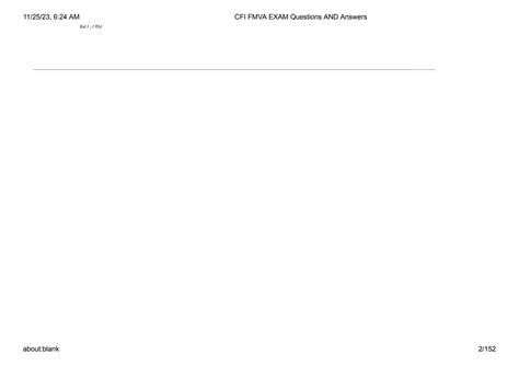 Solution Cfi Fmva Exam Questions And Answers Cfi Fmva Certification Questions And Answers