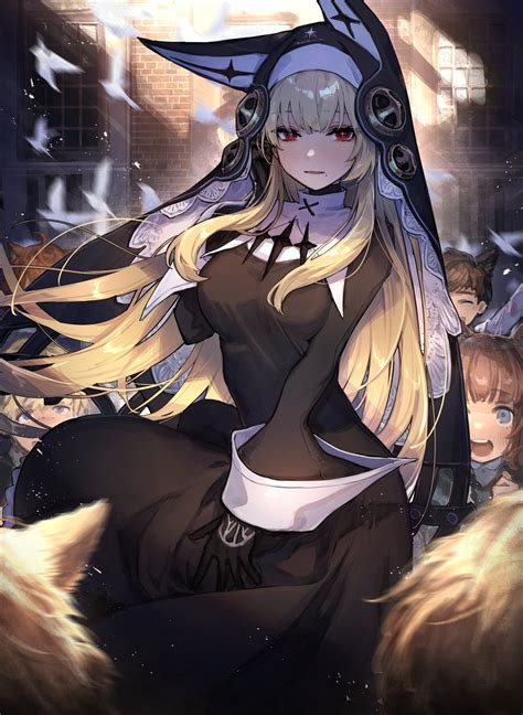 Nuns Blonde Landscape Anime Yellow Eyes Chihuri 45 Anime Girls