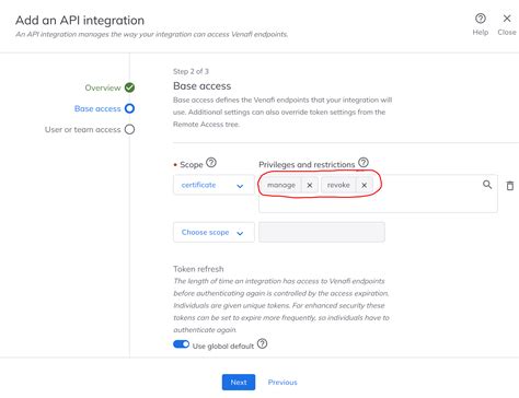 Venafi Control Plane Configuration Tls Protect For Kubernetes