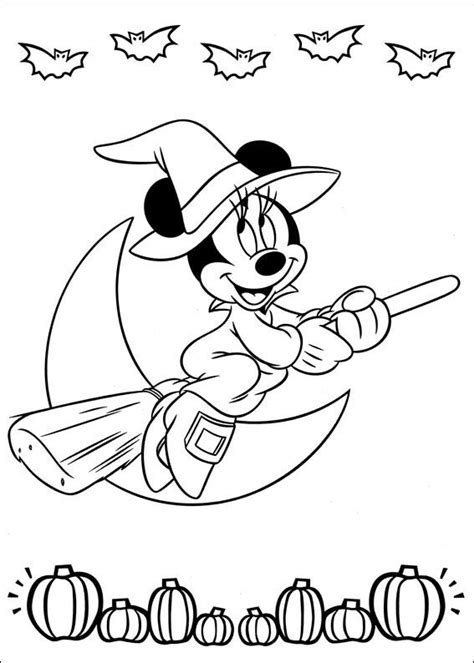 Halloween Minnie Mouse Coloring Pages Printable [2025]