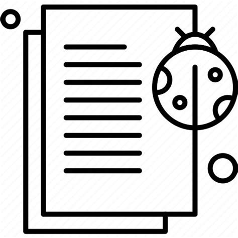 bug document file web icon download on iconfinder web icons