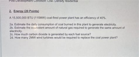 Solved 2 Energy 20 Points A 15 500 000 BTU 115MW Chegg