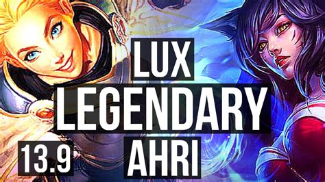 Lux Vs Ahri Mid Legendary Games Kr Master Youtube