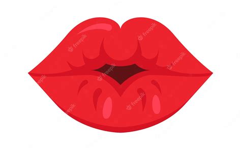 Premium Vector Female Kissing Lips Vector Illustration