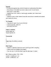 Haskell Basics Discussion Pdf Haskell Functional Programming Which