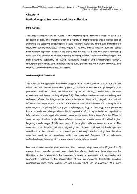 pdf chapter 5 methodological framework and data · pdf filechapter 5